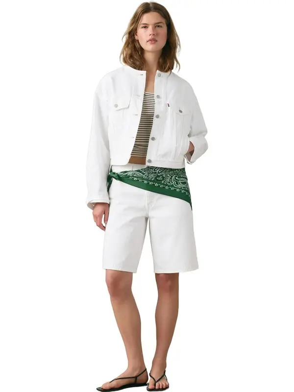 LEVI'S Collarless Shrunken '90s Trucker Jacket - White