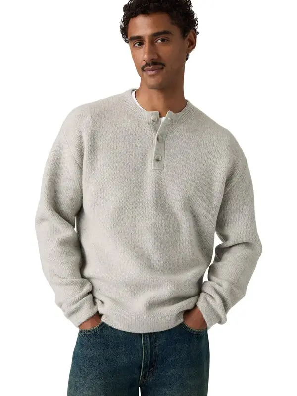 LEVI'S Woodacre Henley Sweater - Grey