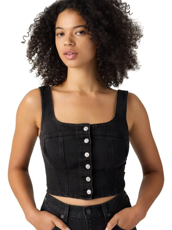 LEVI'S Audra Seamed Top - Black