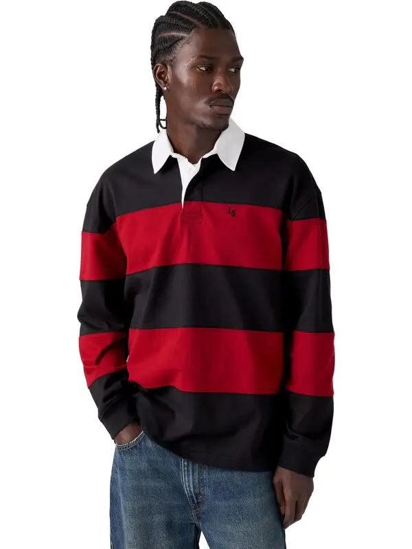 LEVI'S Pieced Union Rugby Shirt - Black