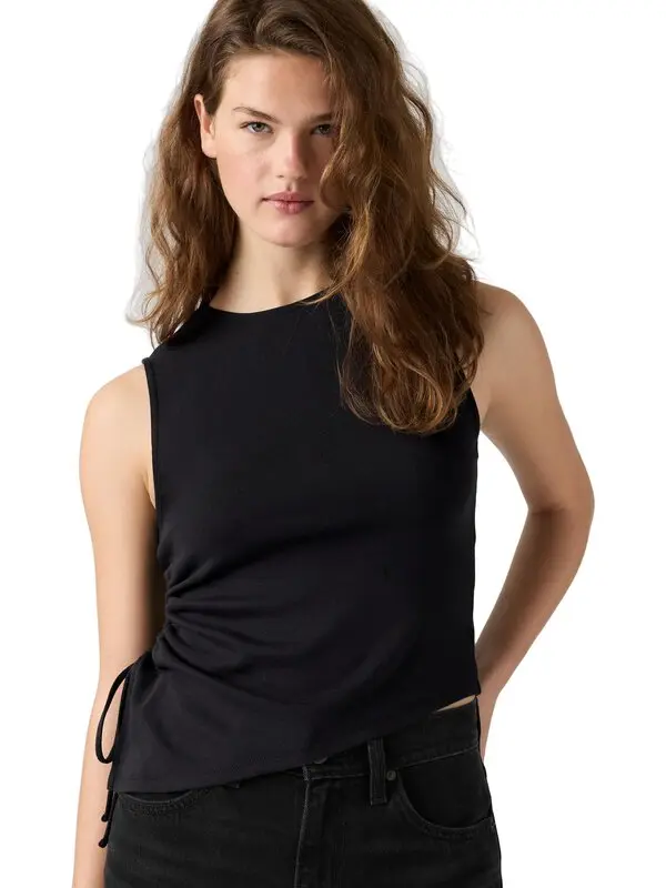 LEVI'S Alila Asymmetrical Sleeveless Top - Black