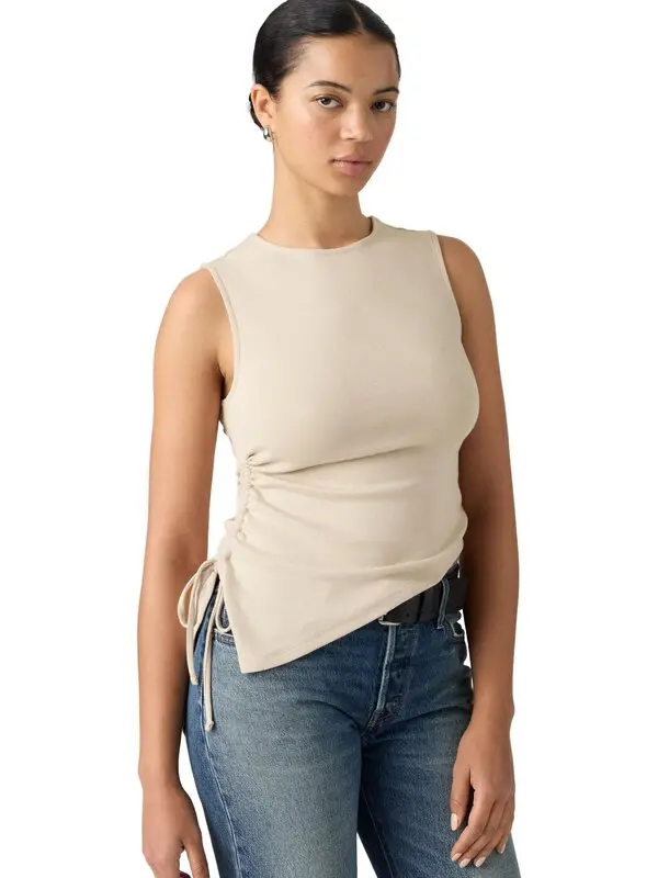 LEVI'S Alila Asymmetrical Sleeveless Top - Grey