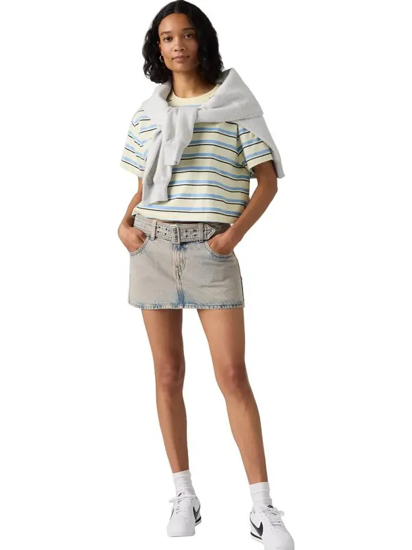LEVI'S Belted Mini Skirt - Grey