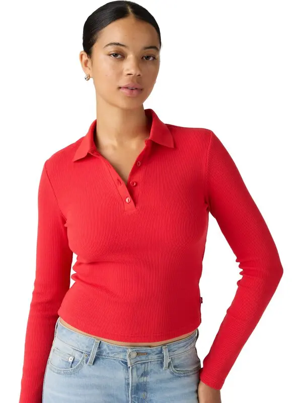 LEVI'S Rory Long-sleeve Polo - Red