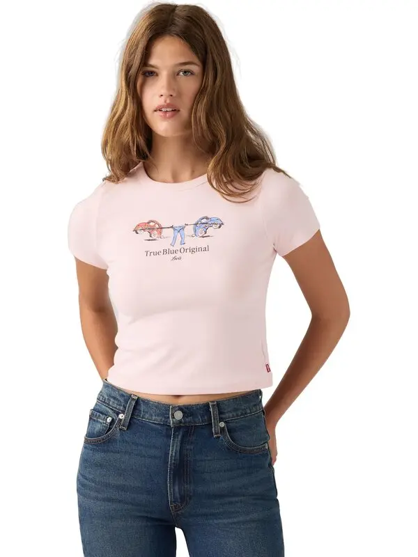 LEVI'S Graphic Hayes Cropped T-shirt - Blue