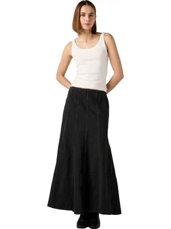 LEVI'S Seamed Flare Skirt - Black