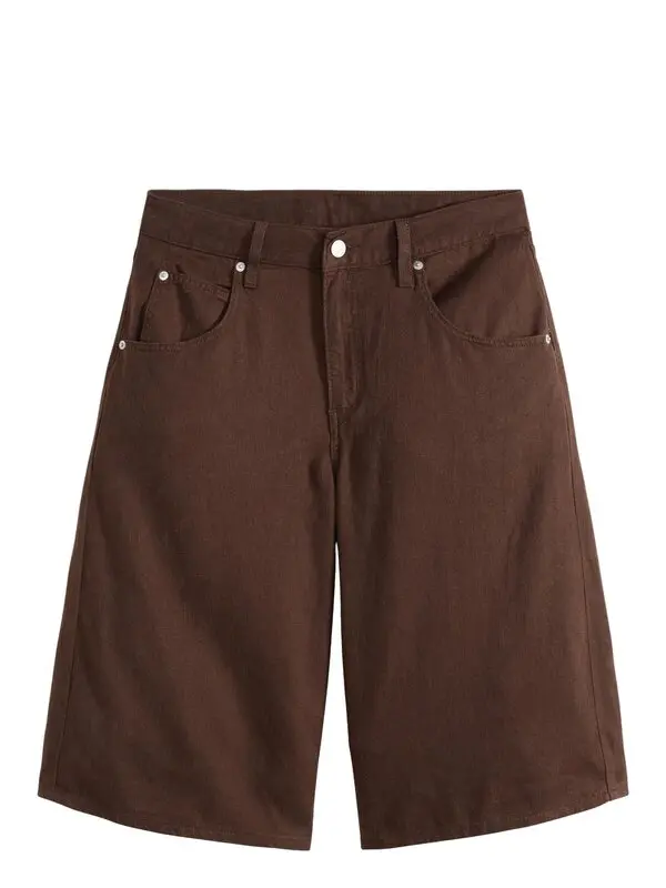 LEVI'S Super Baggy Long Linen Shorts - Brown