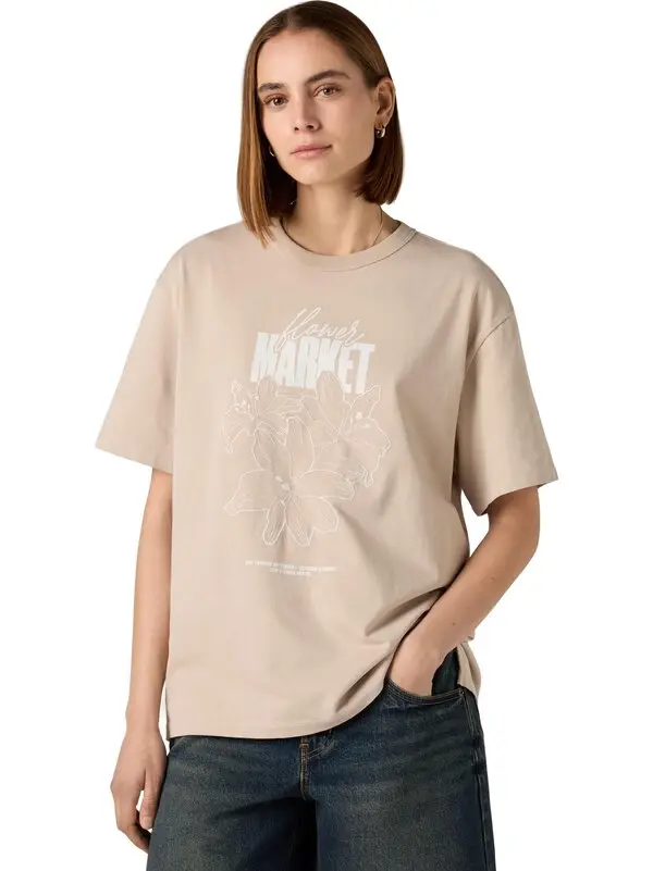 LEVI'S Graphic Cotton T-shirt - Grey