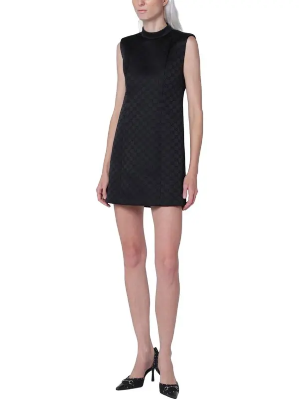 Gucci Gg Jacquard Viscose Dress - Black