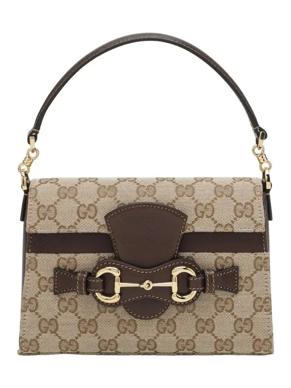 Gucci Duomo Small Top Handle Bag In Gg Fabric - Beige
