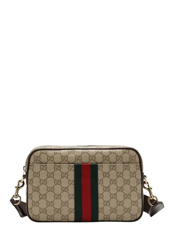 Gucci Small Shoulder Bag In Coated Gg Fabric - Beige
