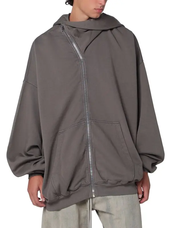 Rick Owens Mountain Hunter Gravel Cotton Hoodie - Brown