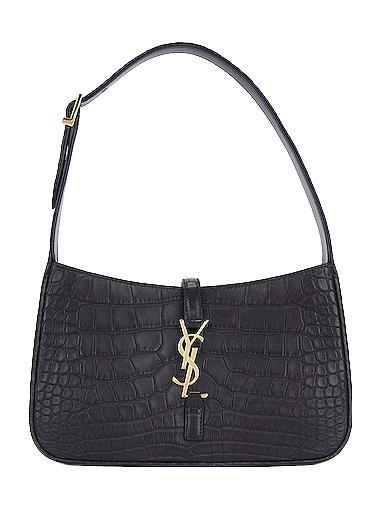 Saint Laurent Le 5 A 7 Alligator Hobo Bag - Notte