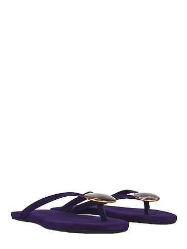 Christopher Esber Aura Quartz Suede Flip Flop - Viola