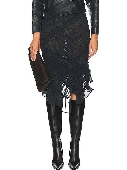 Magda Butrym Ruched Skirt - Black