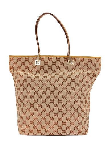 Gucci Gg Canvas Tote Bag - Brown