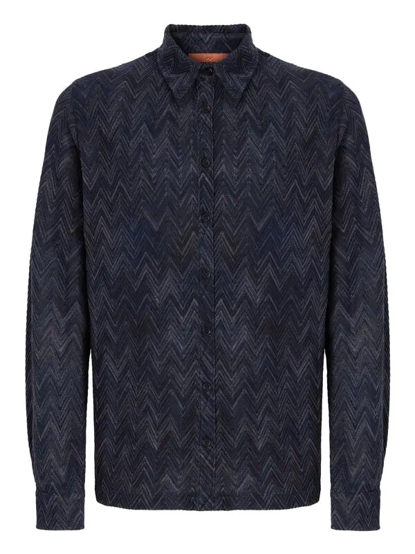 Missoni Striped Wool And Viscose Knit Shirt - Multicoloured