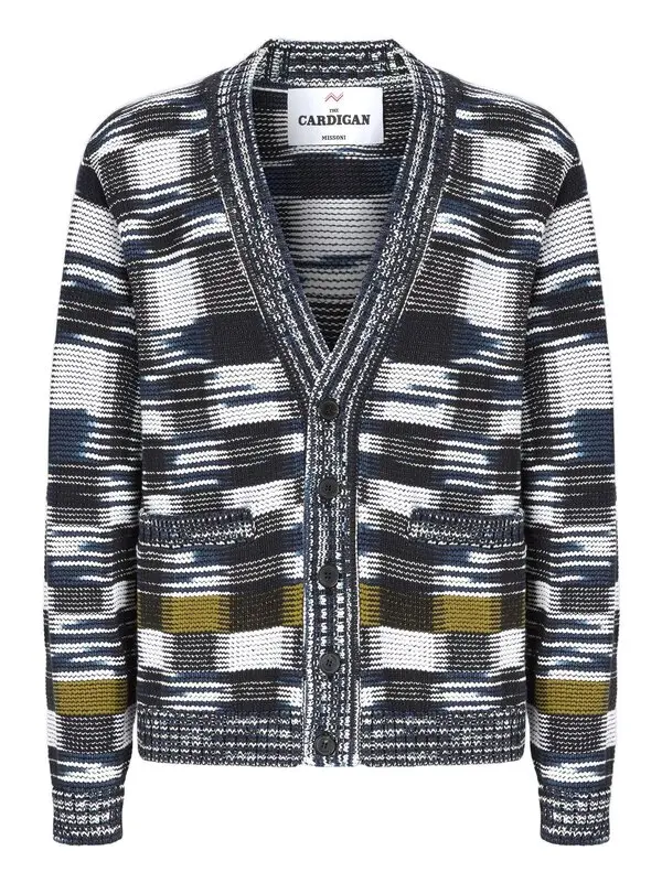 Missoni Cotton-blend Cardigan With Check Pattern - Multicoloured