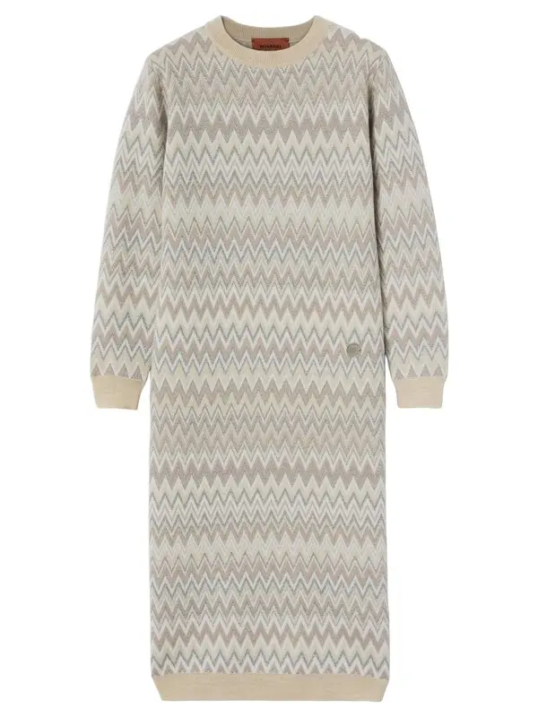 Missoni Wool Dress - Beige& Silver