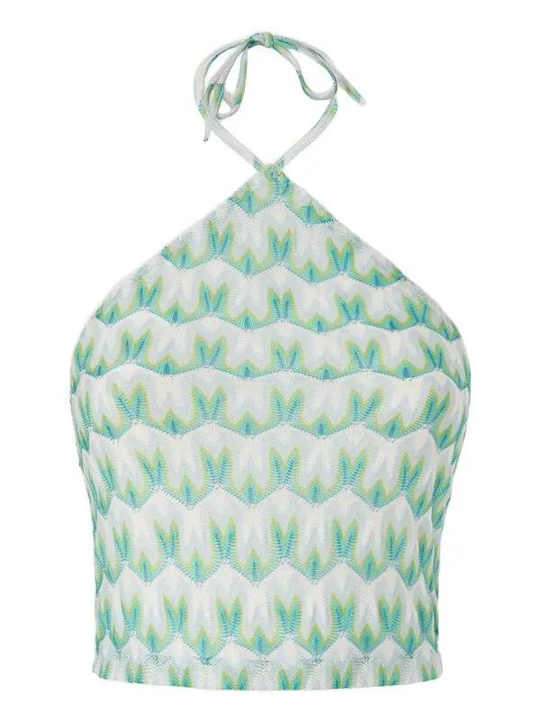 Missoni Viscose Halter-neck Top With Floral Pattern - Multicoloured