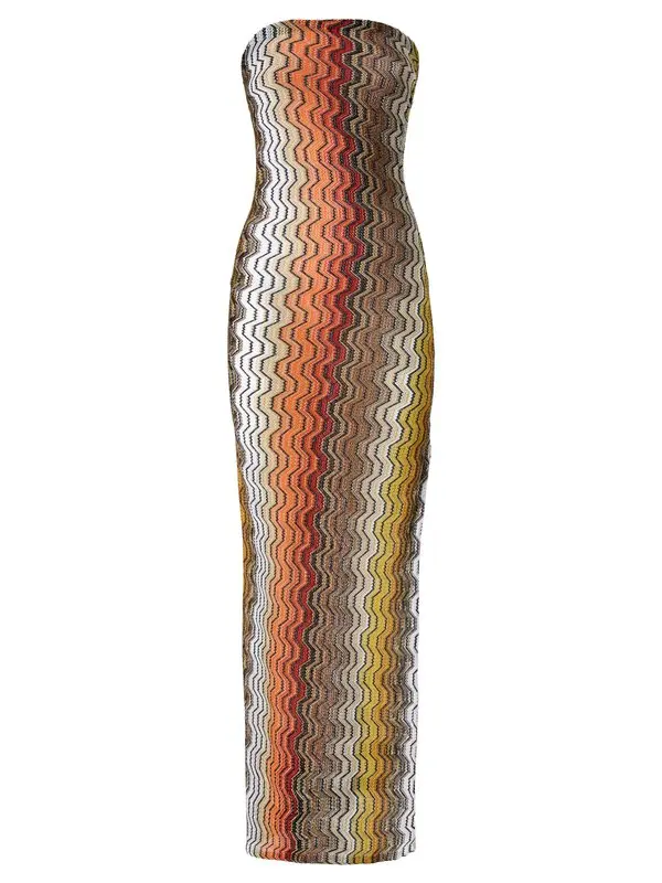 Missoni Long Cover-up With Greek Motif And Side Slit - Multicoloured