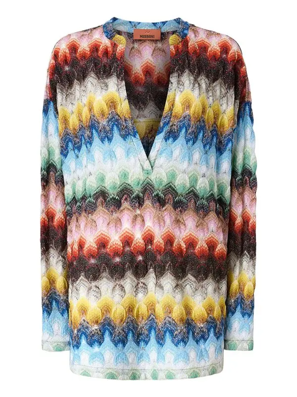 Missoni Oversized Blouse With Deep V-neckline - Multicoloured