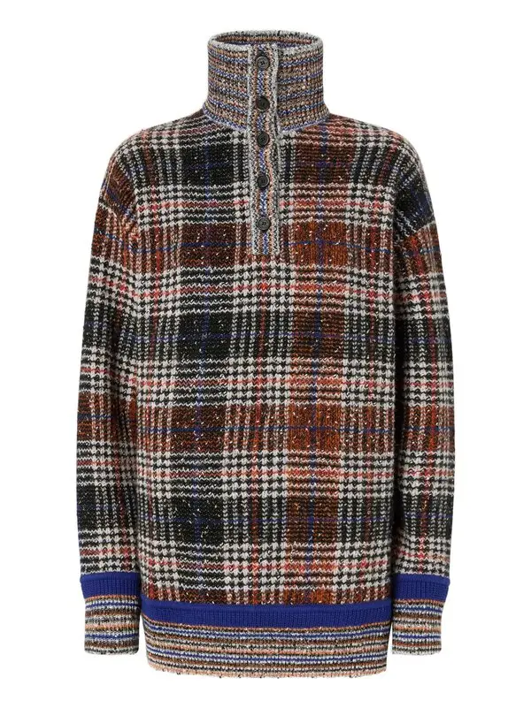 Missoni High-neck Sweater With Check Pattern - Multicoloured