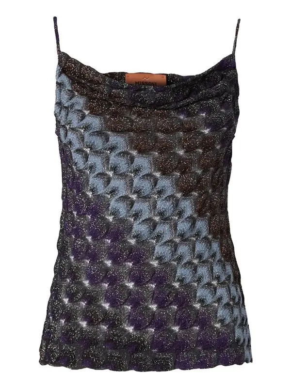 Missoni Lace Motif Top With Draped Neckline - Multicoloured