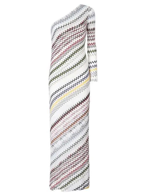 Missoni One-shoulder Viscose And Cotton Gown - Multicoloured