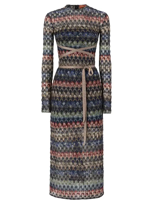 Missoni Midi Dress With Back Cut-out Detail - Multicoloured