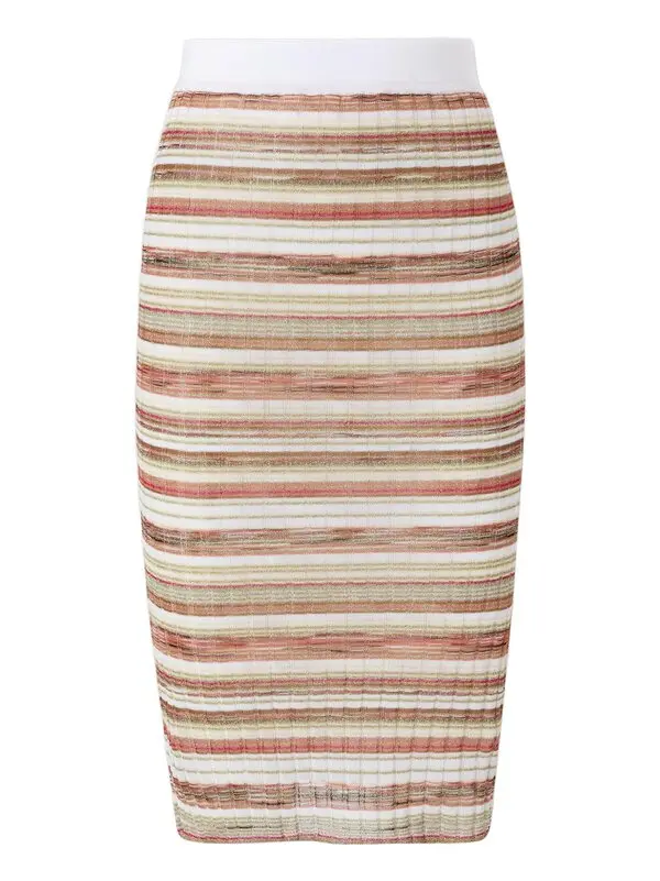 Missoni Ribbed Striped Viscose-blend Midi Skirt - Multicoloured