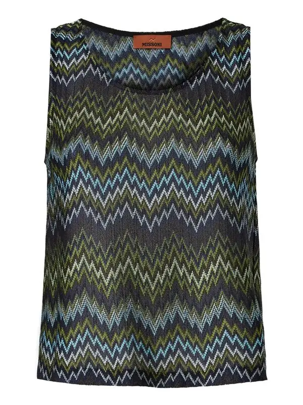 Missoni Sleeveless Viscose Top - Multicoloured