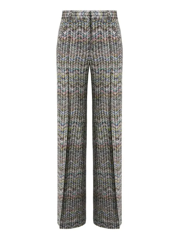 Missoni Tailored Viscose Lamé Trousers With Sequins - Multicoloured
