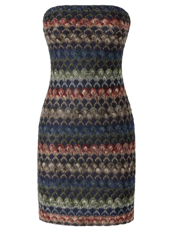 Missoni Bustier Mini Dress With Lace Motif - Multicoloured