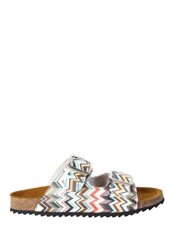 Missoni Double-strap Sandals With Zig Zag Motif - Multicoloured
