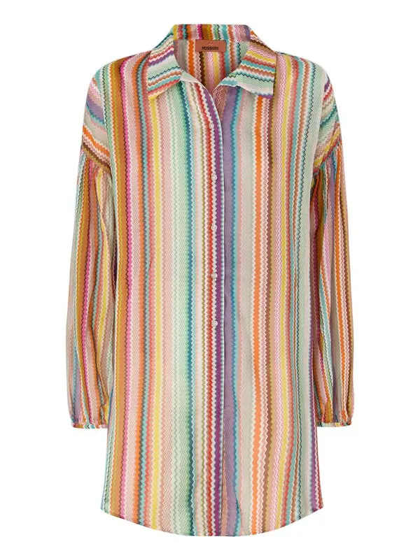 Missoni Cotton And Silk Zigzag Pattern Shirt - Multicoloured