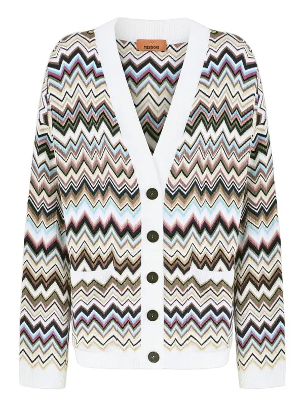 Missoni Oversized Wool And Viscose Zig Zag Cardigan - Multicoloured