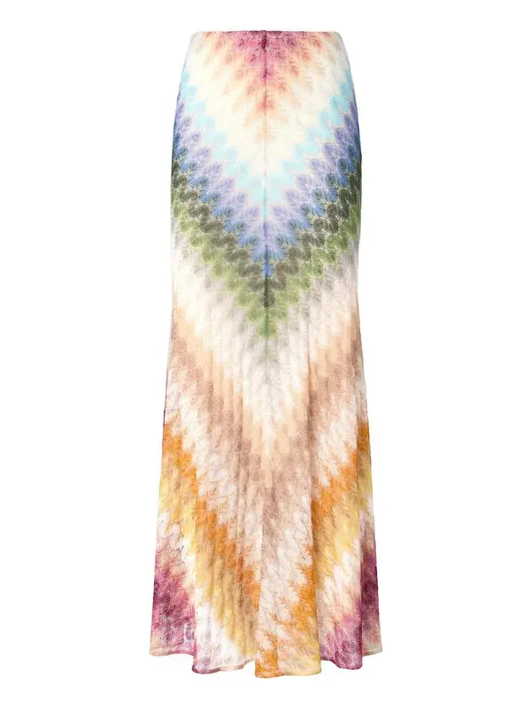 Missoni Long Viscose Skirt With Lace Motif - Multicoloured