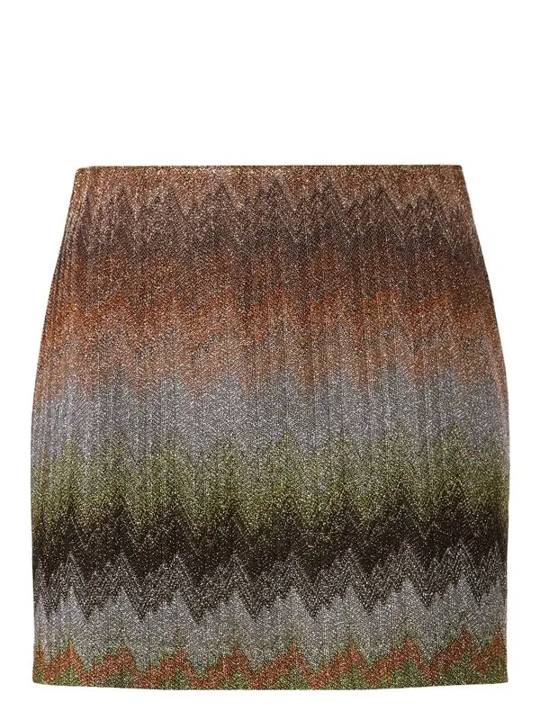 Missoni Viscose Lamé Snake-pattern Mini Skirt - Multicoloured