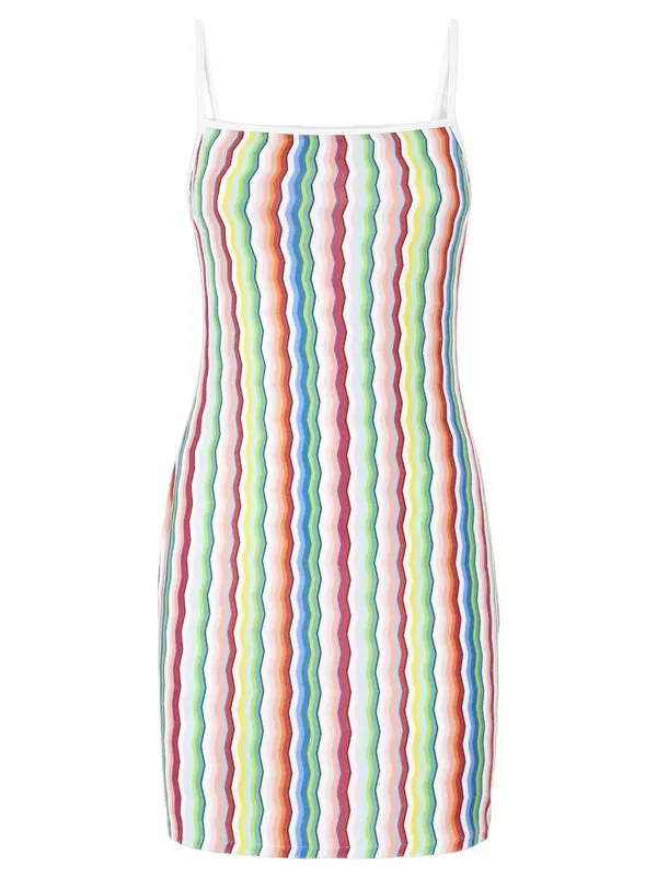 Missoni Mini Cover-up Dress In Terry Cloth With Zigzag Print - Multicoloured