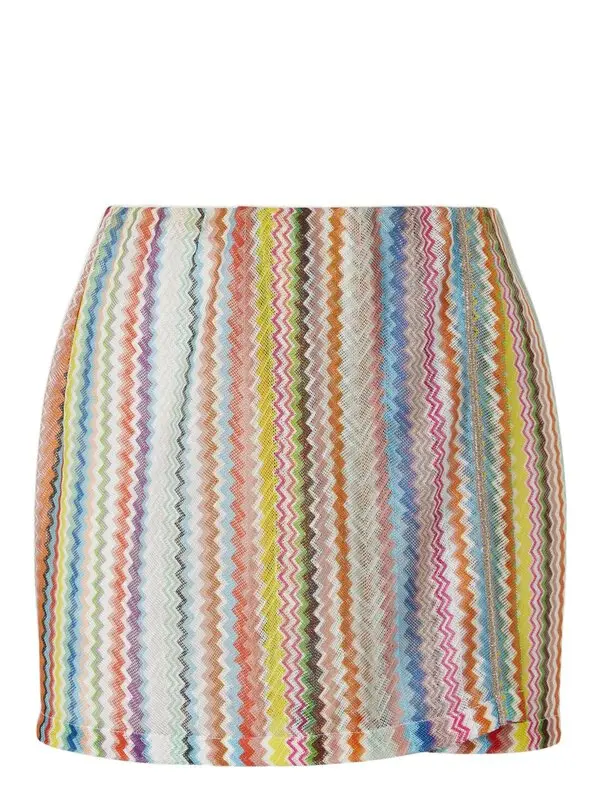 Missoni Mini Skirt In Printed Zigzag Tulle - Multicoloured
