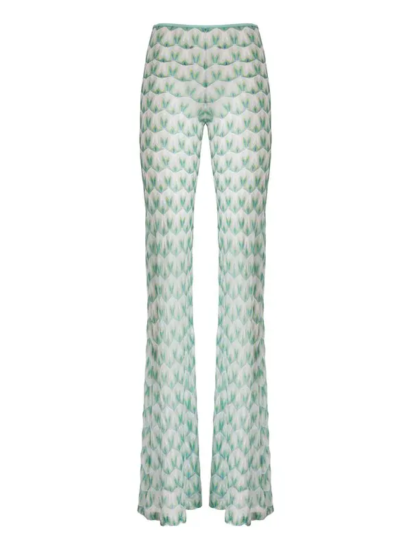 Missoni Flared Trousers In Floral-pattern Viscose - Multicoloured