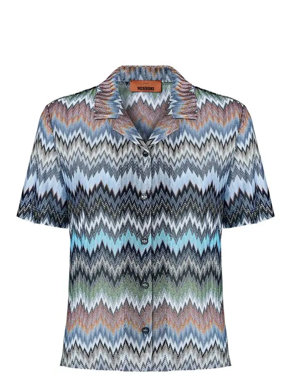 Missoni Snake-pattern Viscose Bowling Shirt - Multicoloured