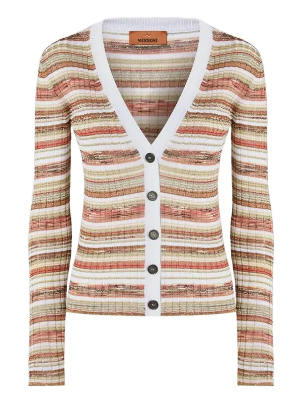 Missoni Ribbed Striped Viscose-blend Cardigan - Multicoloured