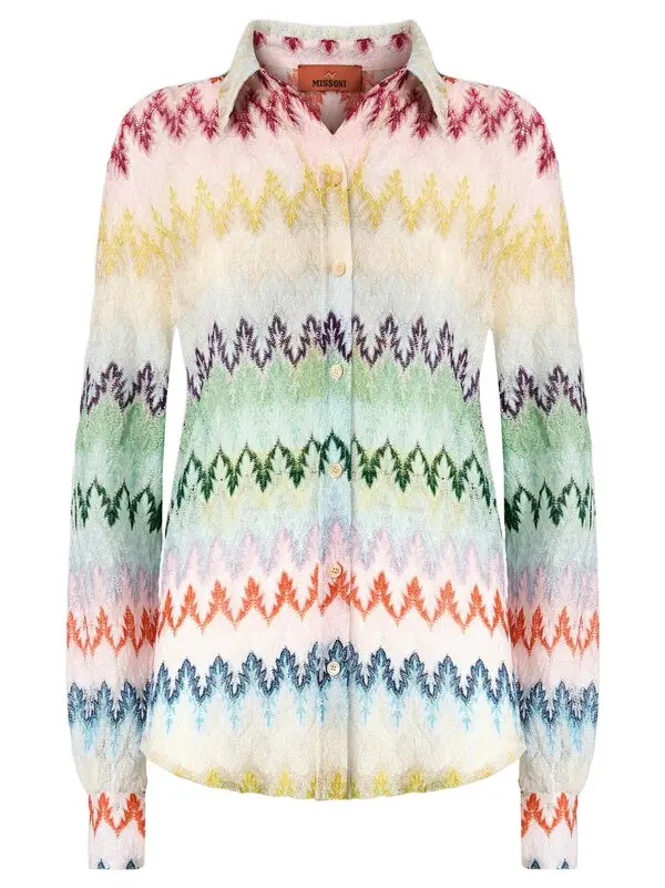 Missoni Shirt In Viscose Blend With Lace Motif - Multicoloured