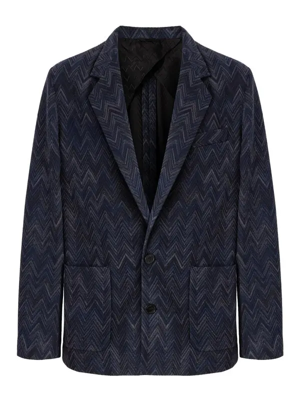 Missoni Cotton And Viscose Zig Zag Blazer - Multicoloured
