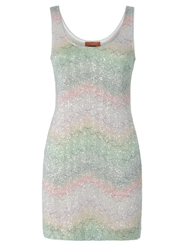 Missoni Dégradé Knit Mini Dress With Sequins - Multicoloured