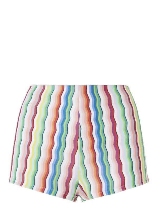 Missoni Terry Cloth Hot Pants With Zigzag Print - Multicoloured