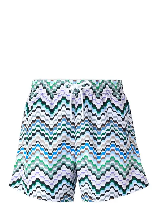 Missoni Printed Swim Shorts With Pockets - Multicoloured