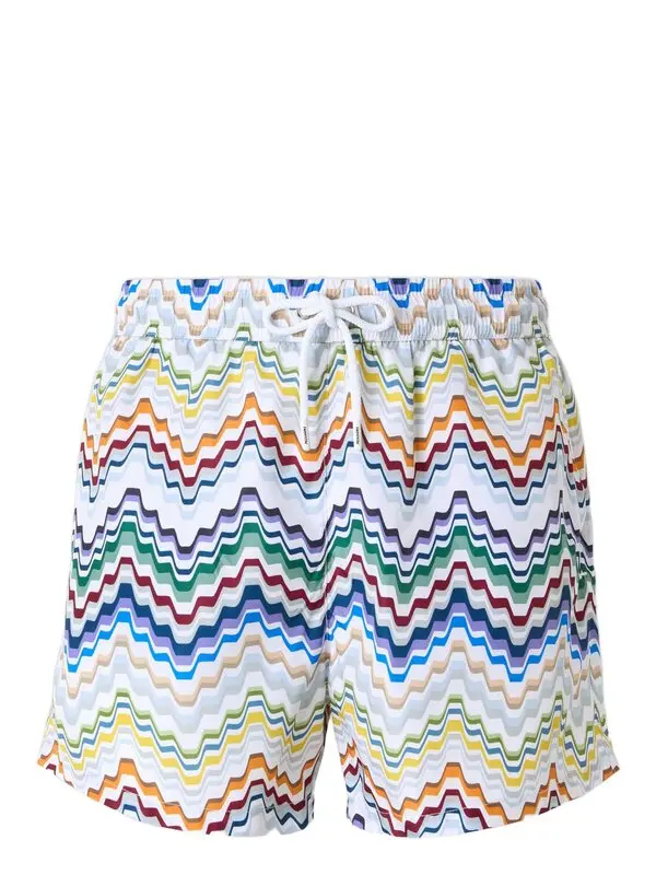 Missoni Printed Swim Shorts With Pockets - Multicoloured